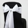 BalsaCircle 5 Polyester Chair Sashes Bows Ties White - Walmart.com