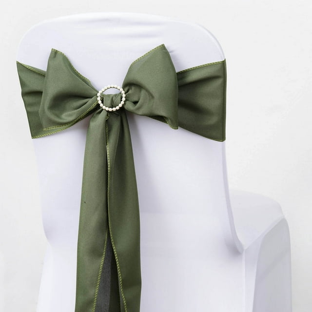 BalsaCircle 5 Polyester Chair Sashes Bows Ties Willow Green - Walmart.com