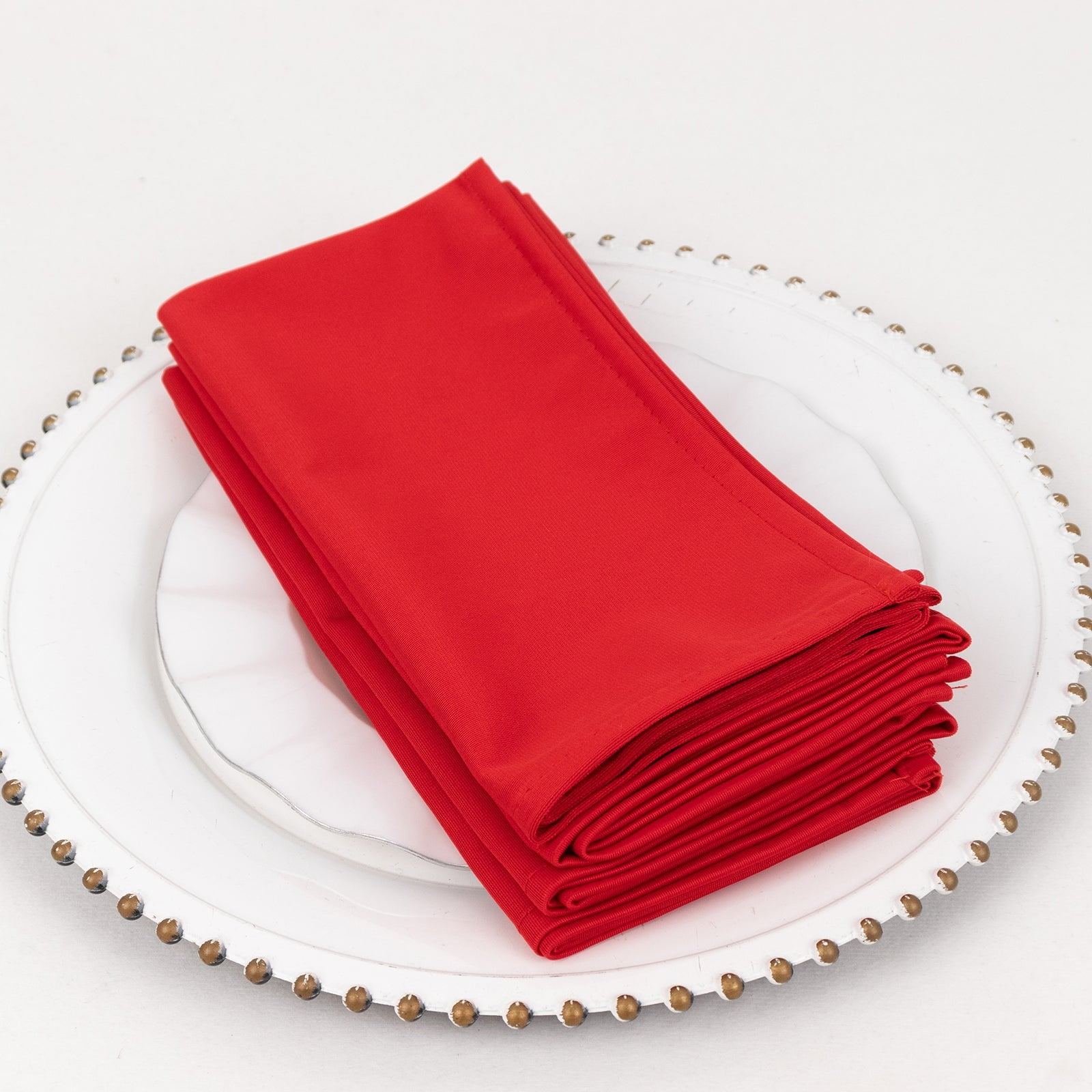 BalsaCircle 5 Red Premium 20x20 in Scuba Polyester Dinner Table Cloth ...