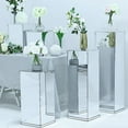 BalsaCircle 5 Acrylic Mirror Display Boxes, Pedestal Riser for Wedding ...