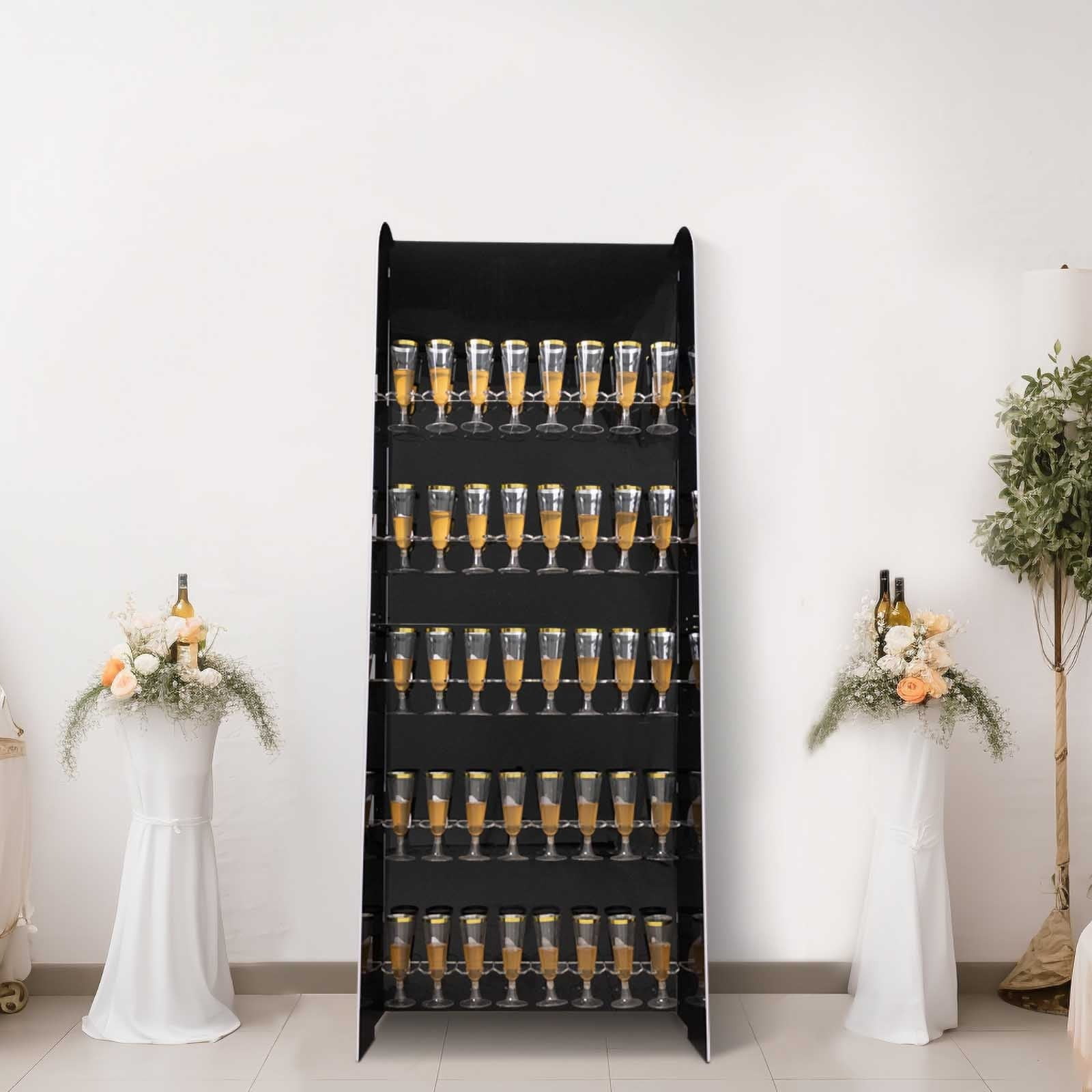 BalsaCircle 5 feet Black 5-Tier Foam Wine Glass Rack Champagne Flute ...
