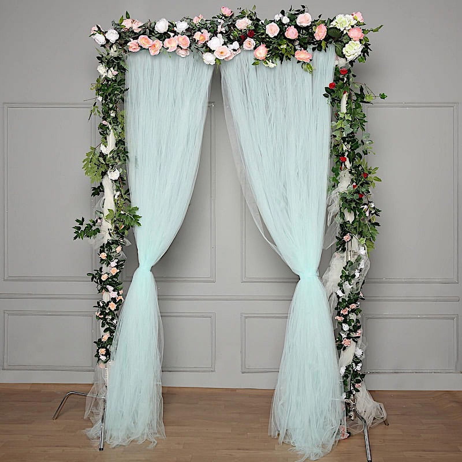 BalsaCircle 5 feet x 10 feet Sheer Tulle Curtain Backdrop Panels ...