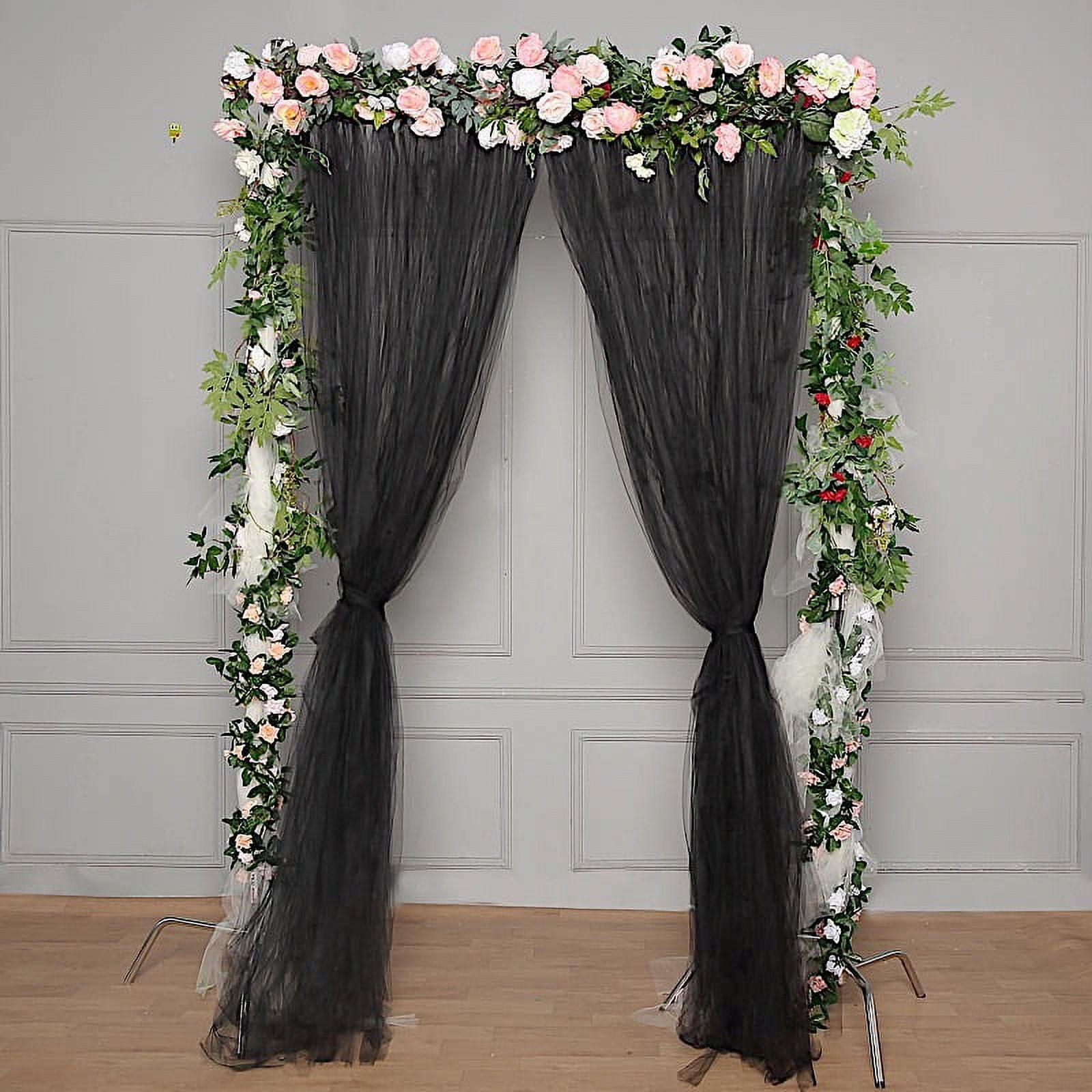 BalsaCircle 5 feet x 10 feet Sheer Tulle Curtain Backdrop Panels ...