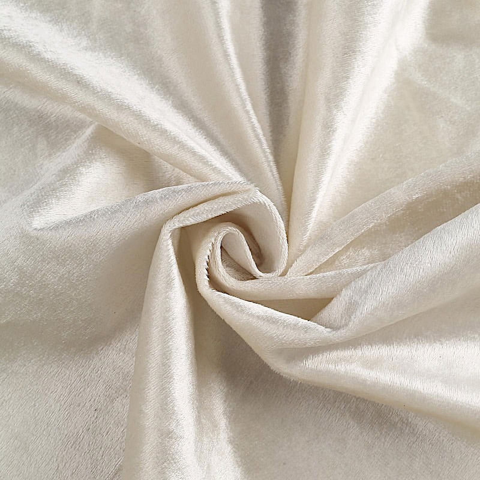 BalsaCircle 5 yards 65" Ivory Premium Velvet Fabric Roll Wedding Party ...