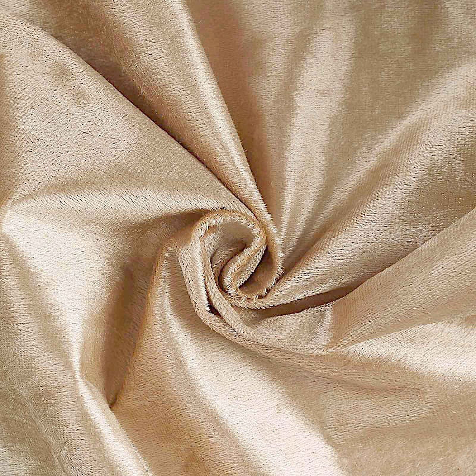 BalsaCircle 5 yards 65" Champagne Premium Velvet Fabric Roll Wedding ...