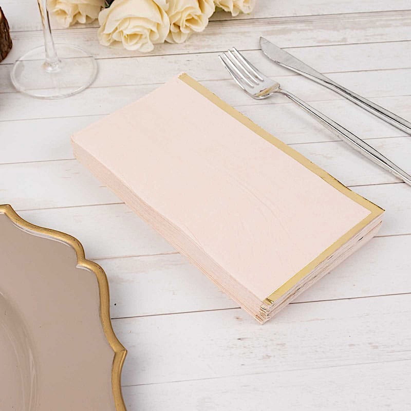 BalsaCircle 50 Blush Plain Soft 2 Ply Dinner Table Paper Napkins with ...