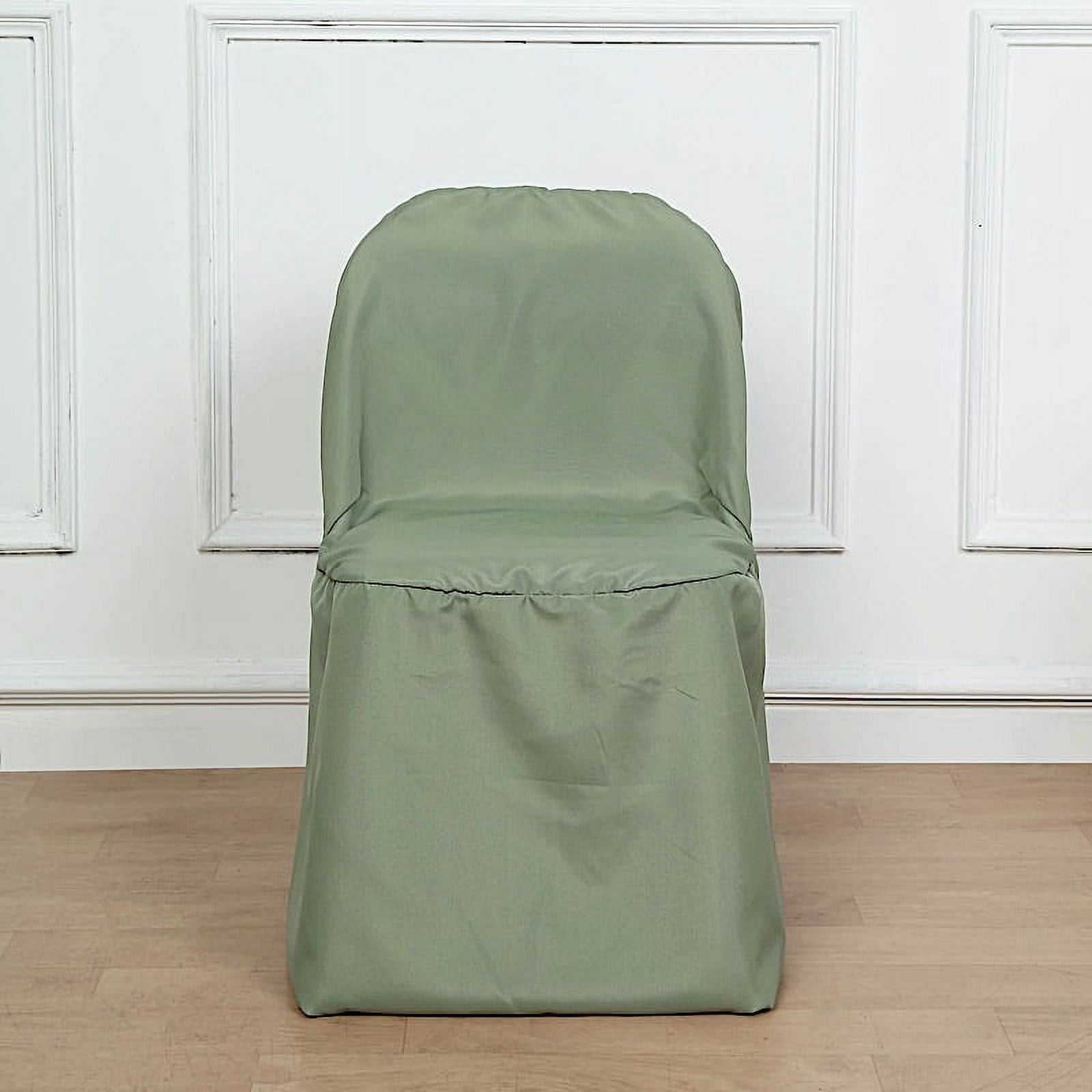 BalsaCircle 50 Eucalyptus Sage Green Solid Polyester Folding Chair ...