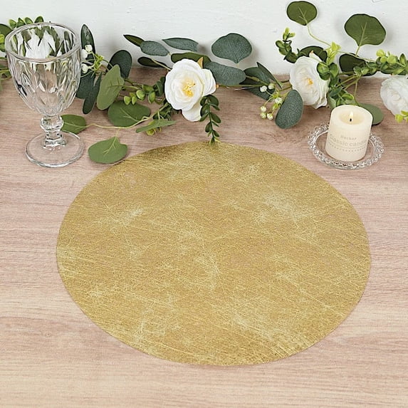 BalsaCircle 50 Gold 13 in Nonwoven Mesh Fiber Round Disposable ...
