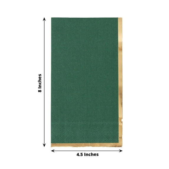 BalsaCircle 50 Hunter Green Disposable 2 Ply Soft Dinner Cocktail Paper ...
