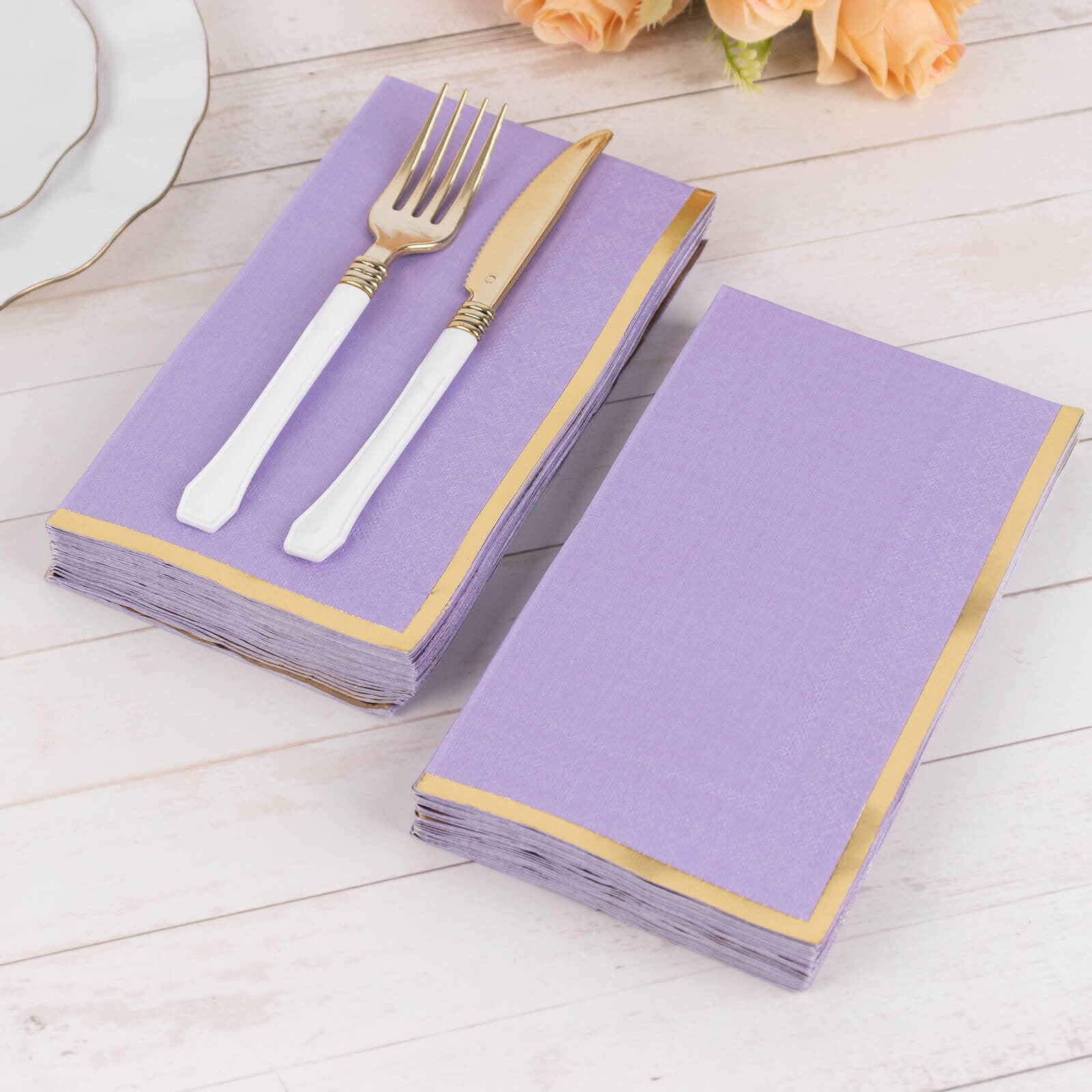 BalsaCircle 50 Lavender Plain Soft 2 Ply Dinner Table Paper Napkins ...