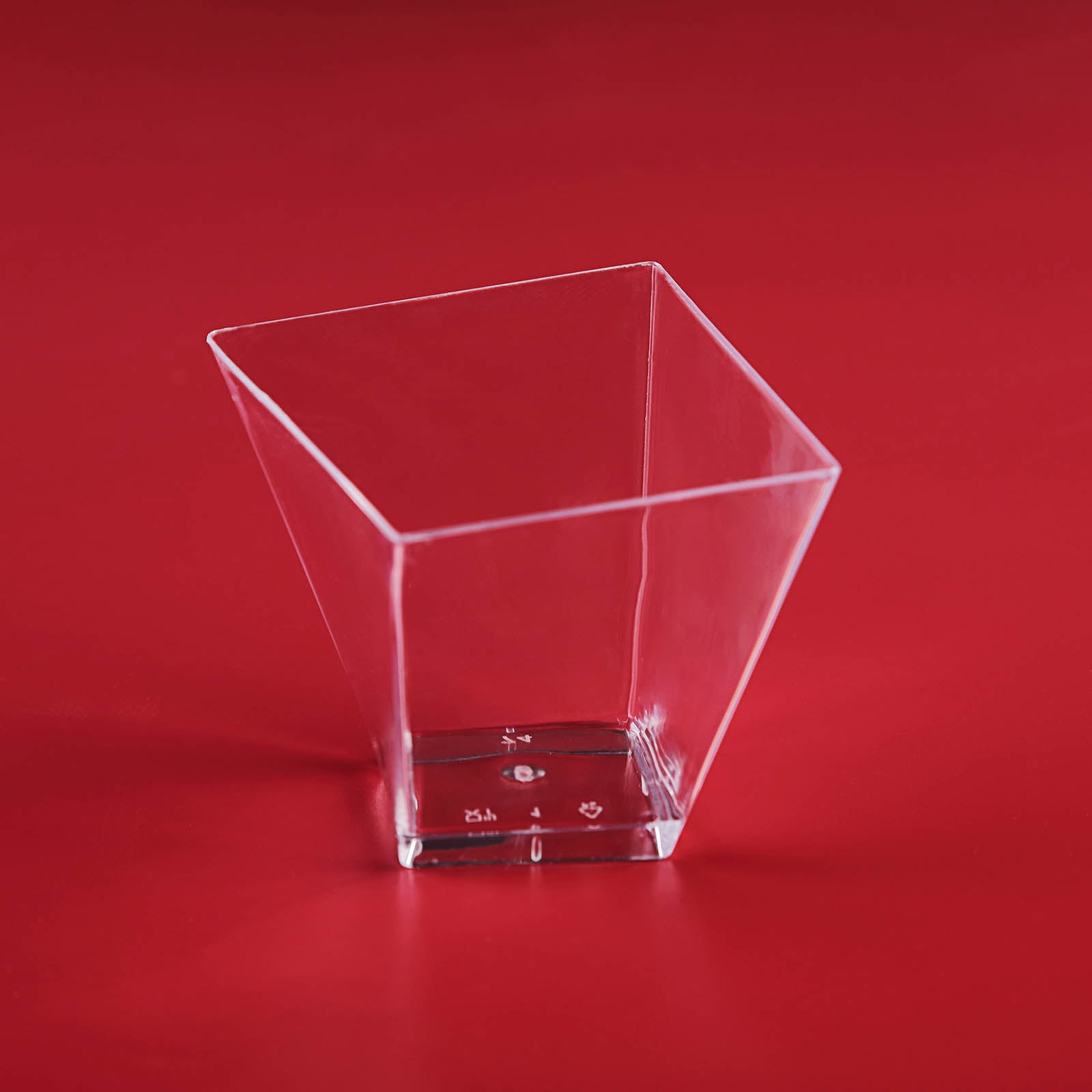 BalsaCircle 50 Pieces 2 oz Clear Plastic Square Disposable Mini Cups ...