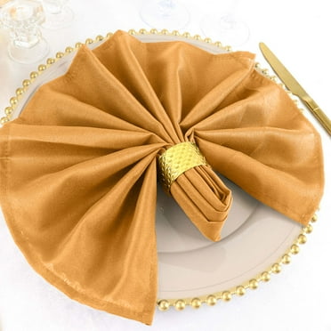 BalsaCircle 5 Pieces 20" Polyester Fabric Napkins Gold - Walmart.com