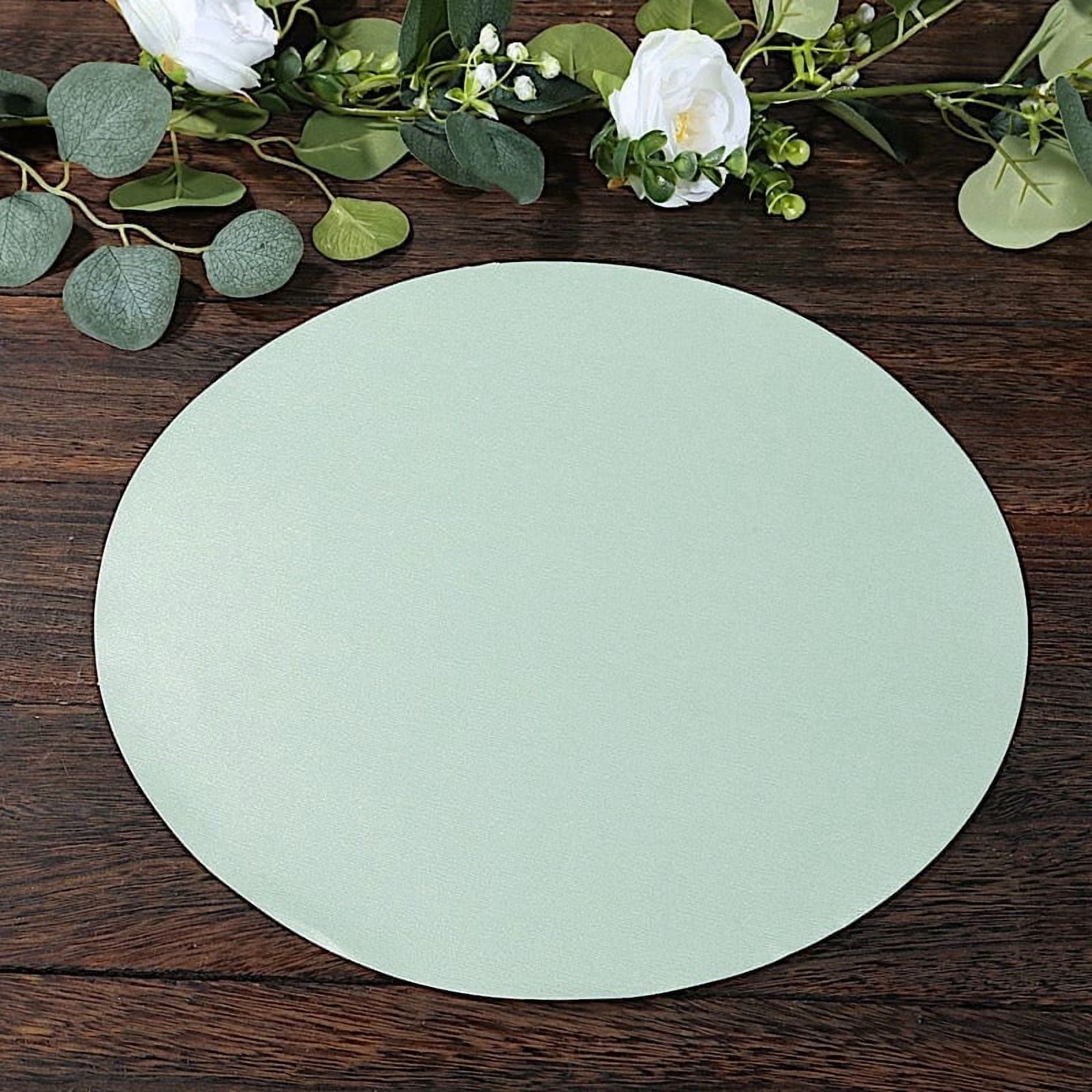 Balsa Circle 50 Round 13 in Sage Green Disposable Paper Table Placemats ...