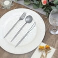 BalsaCircle 50 Silver Disposable Heavy Duty Plastic Cutlery Spoons ...