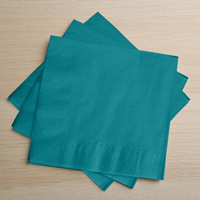 BalsaCircle 50 Turquoise Disposable 2 Ply Soft Dinner Cocktail Paper ...