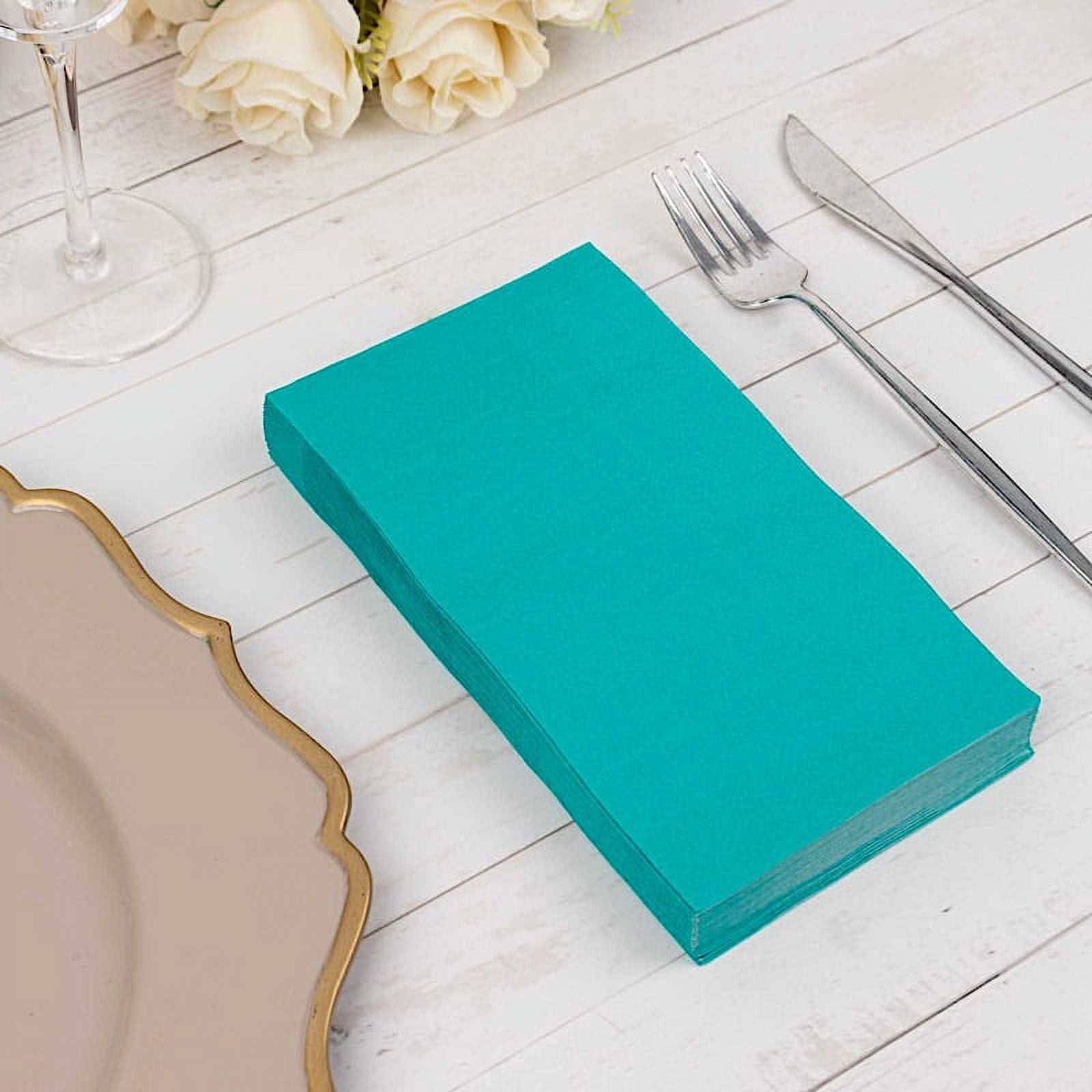 BalsaCircle 50 Turquoise Plain Soft 2 Ply Dinner Table Cocktail Paper ...