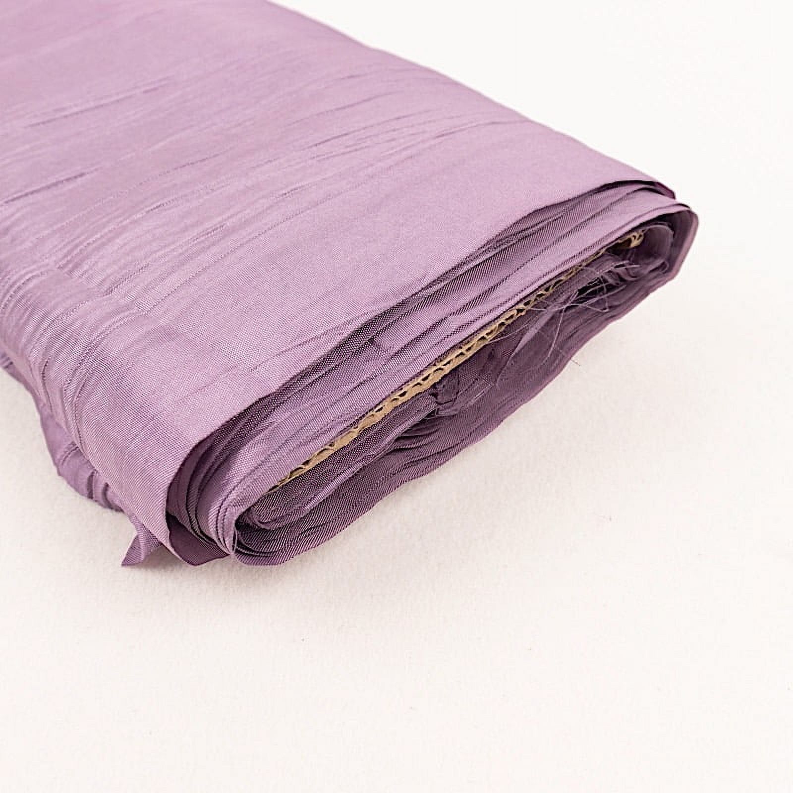 BalsaCircle 54 in x 10 yards Violet Amethyst Crinkled Accordion Taffeta ...