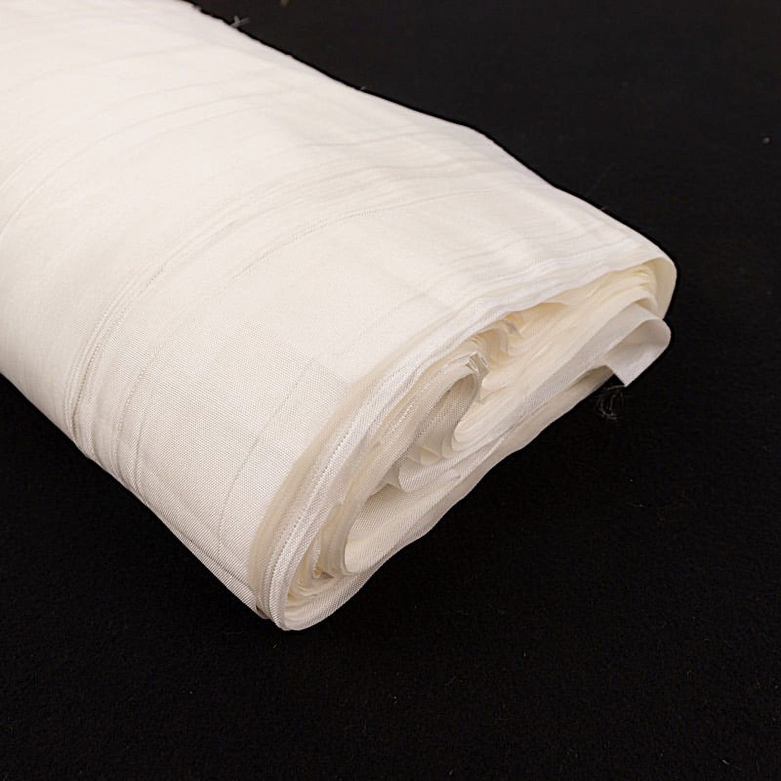 BalsaCircle 54 in x 10 yards Ivory Crinkled Accordion Taffeta Fabric ...