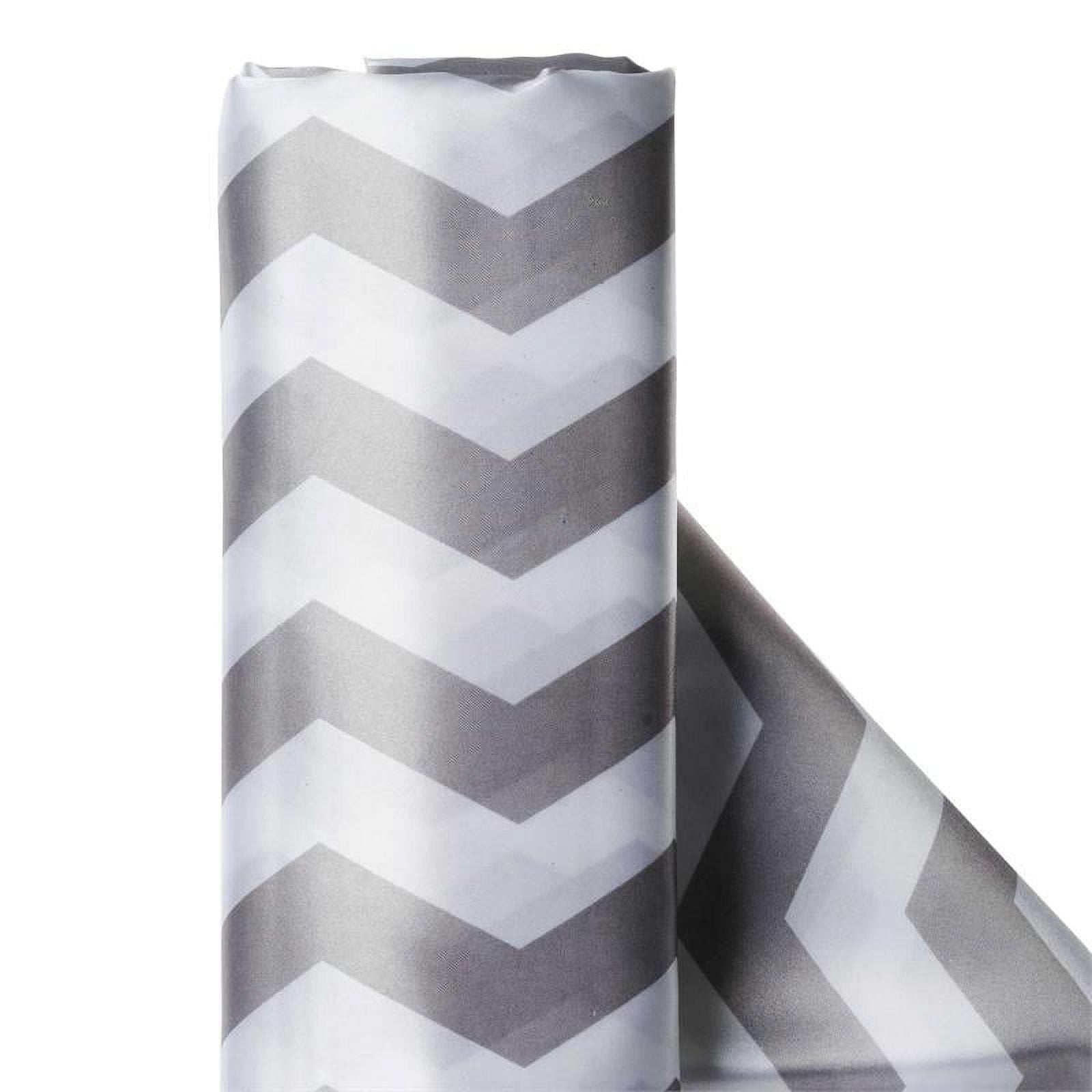 BalsaCircle 54" x 10 yards Chevron Satin Fabric Bolt Silver White ...