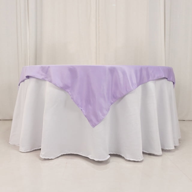 BalsaCircle 54"x 54" Lavender Square Lamour Satin Tablecloth Table ...