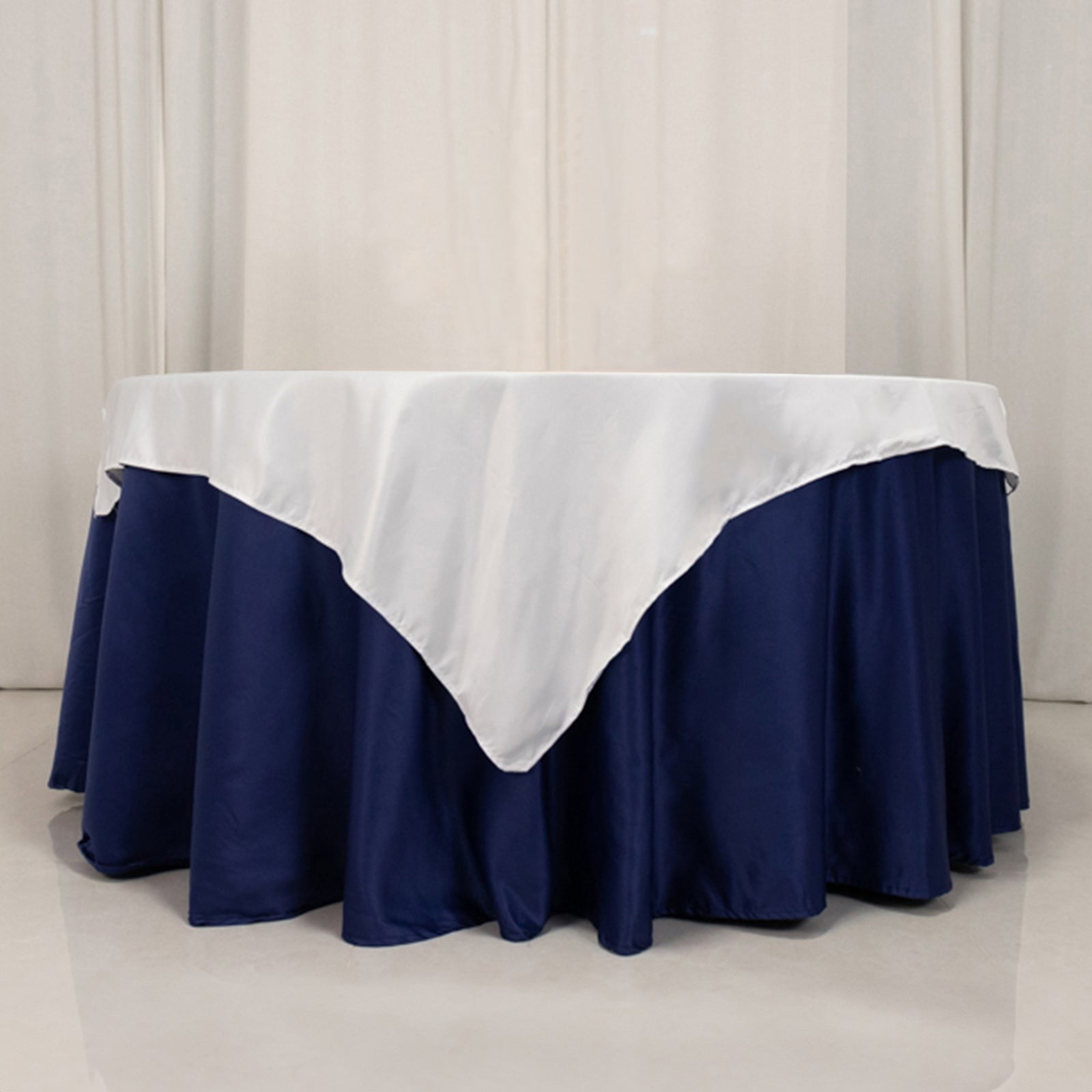BalsaCircle 54"x 54" White Square Lamour Satin Tablecloth Table Covers ...