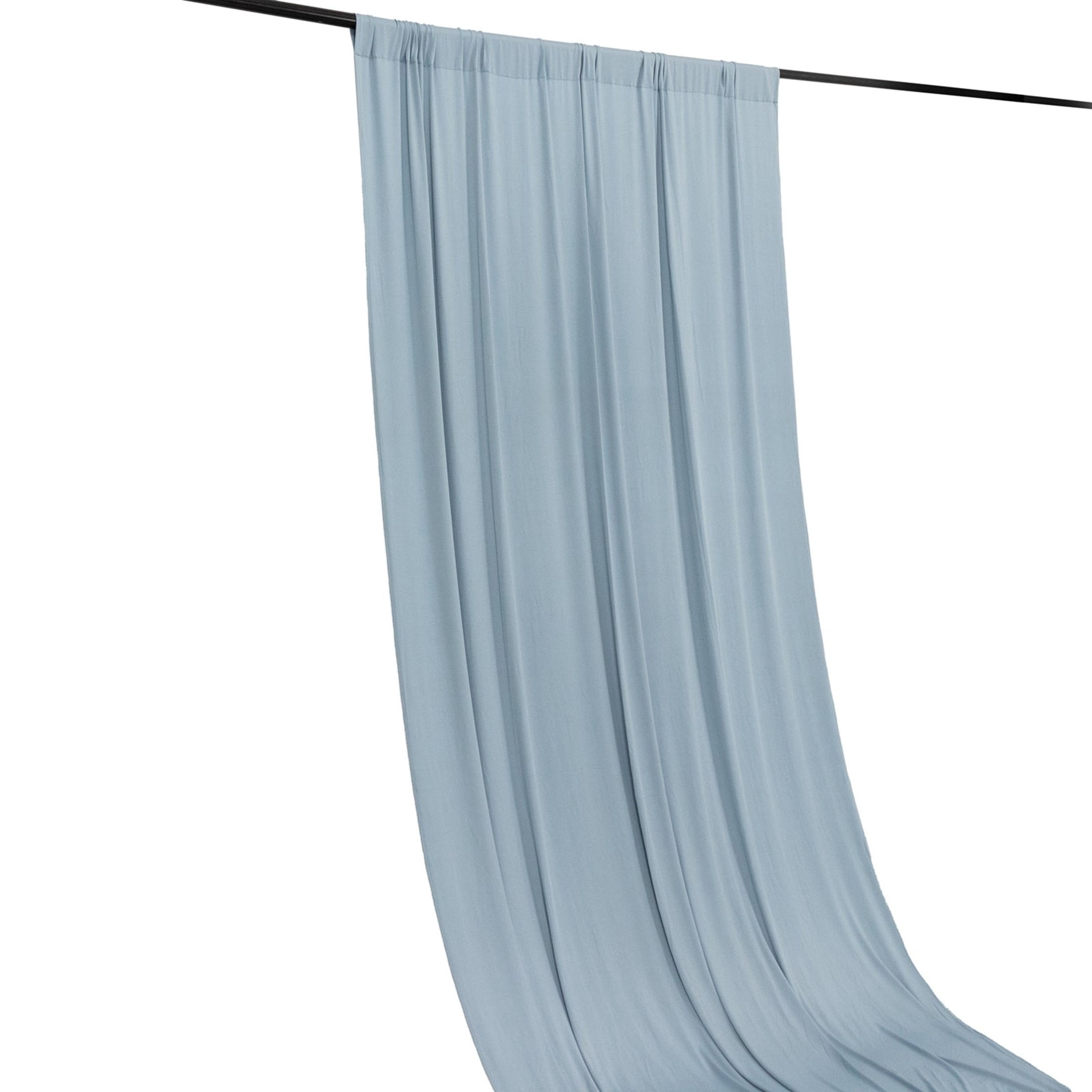 BalsaCircle 5x10 feet Dusty Blue 4-Way Stretch Spandex Divider Backdrop ...