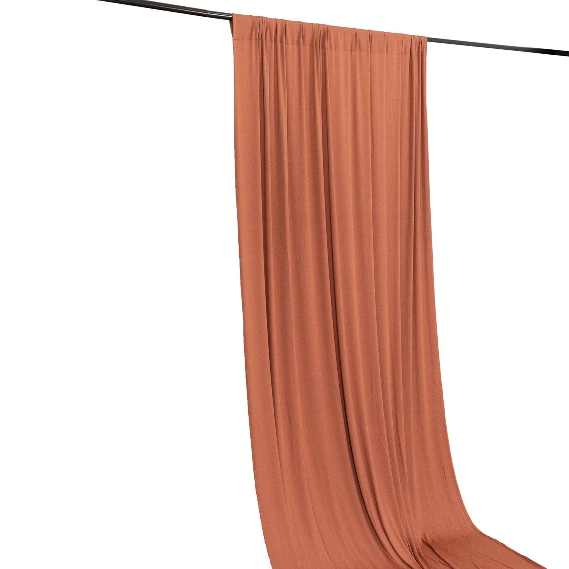 BalsaCircle 5x10 feet Terracotta 4-Way Stretch Spandex Divider Backdrop ...