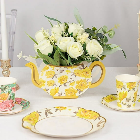 BalsaCircle 6 Assorted Paper Teapot Favor Boxes Vintage Floral Design ...