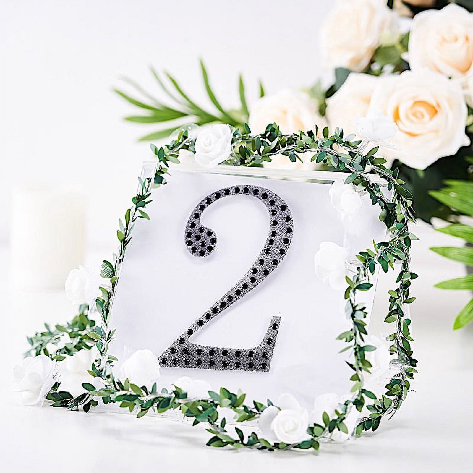 BalsaCircle 6" Black Solid Letter Number Self-Adhesive Rhinestones Gems ...