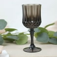 Balsa Circle 6 Disposable 8 oz Black Crystal Cut Goblets Plastic Wine ...