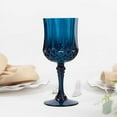 Balsa Circle 6 Disposable 8 oz Navy Blue Crystal Cut Goblets Plastic ...