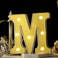 BalsaCircle 6" Gold M Marquee Warm White LED Lighted Sign Wedding ...