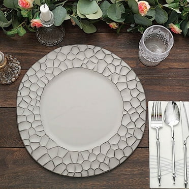 BalsaCircle 6 Gold 13" Round Plastic Charger Plates Lace Pattern Party ...