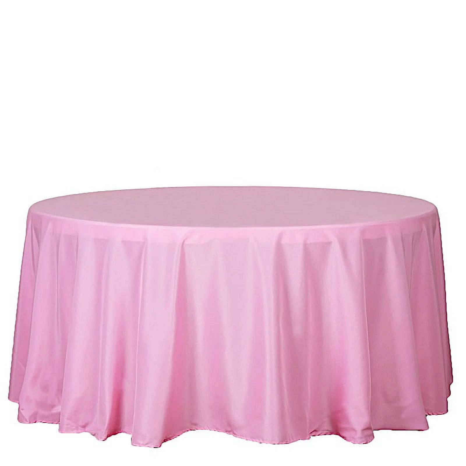 BalsaCircle 6 Pieces 120" Pink Round Polyester Tablecloths Linens Party ...