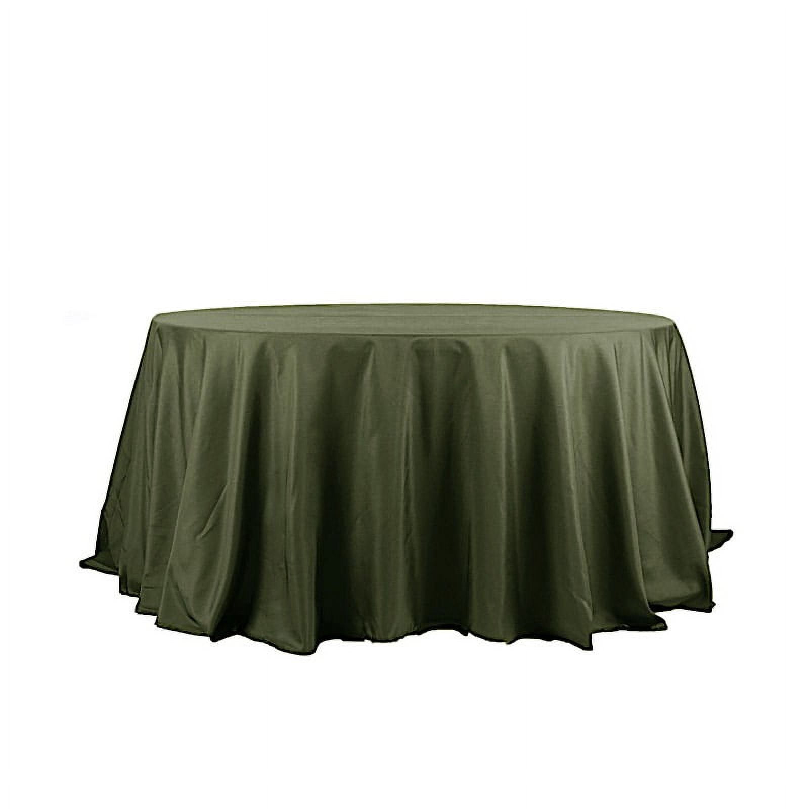 BalsaCircle 6 Pieces 132" Olive Green Round Polyester Tablecloths ...