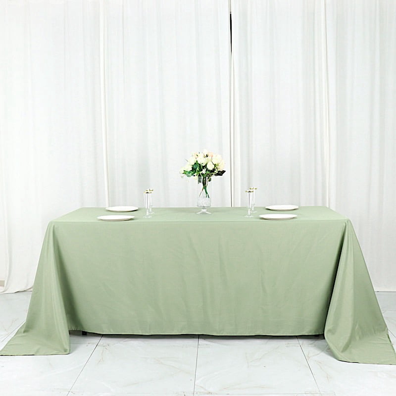BalsaCircle 6 Pieces 90" x 132" Eucalyptus Sage Green Rectangle ...