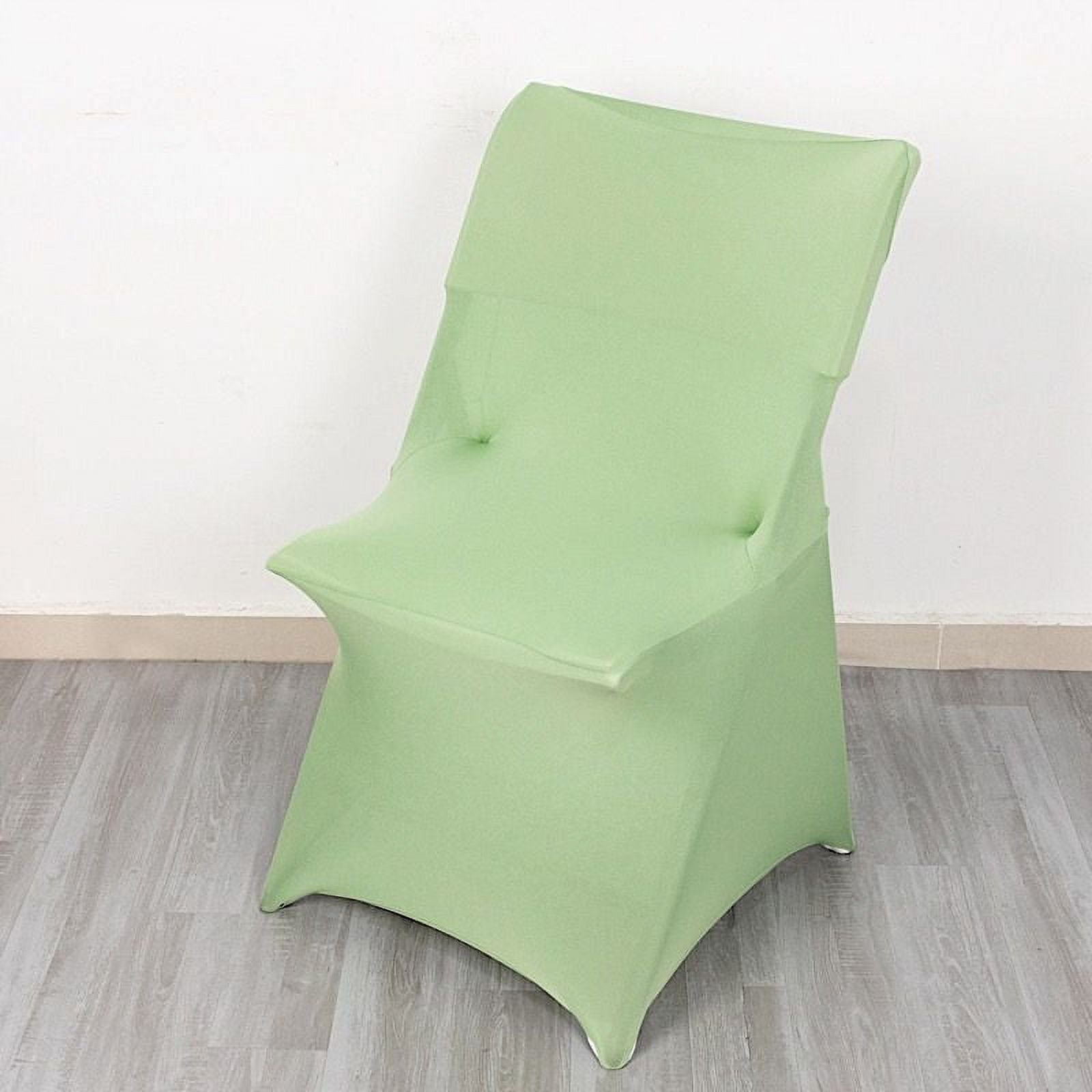 BalsaCircle 6 Sage Green Spandex Stretchable Folding Solid Chair Covers ...