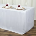 BalsaCircle 6 feet White Fitted Polyester Tablecloth - Walmart.com