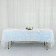 BalsaCircle 60" x 102" Shimmer Metallic Party Tablecloth - Iridescent Blue Big Payette Sequin ...