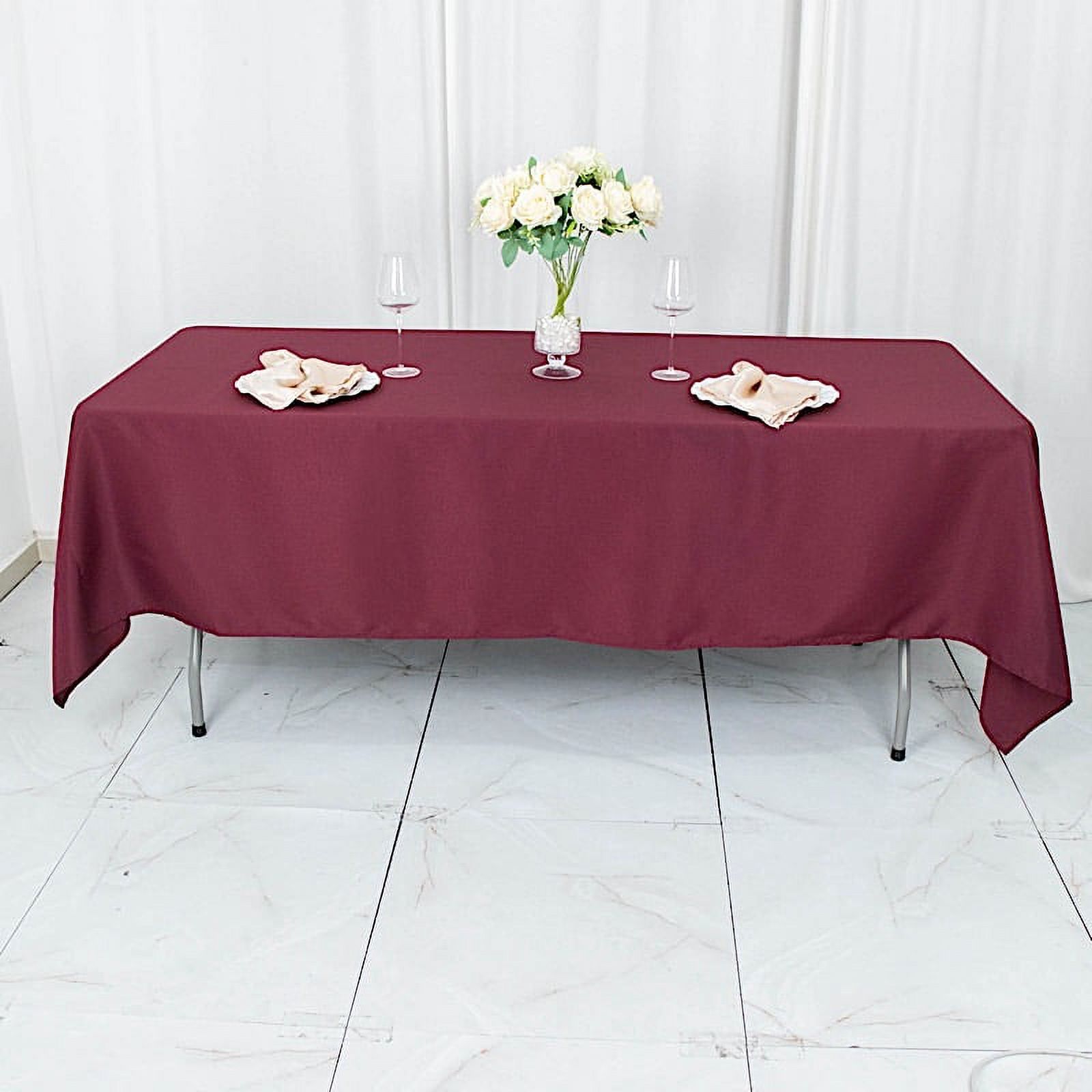 BalsaCircle 60" x 102" Premium Polyester Rectangular Tablecloth Table ...