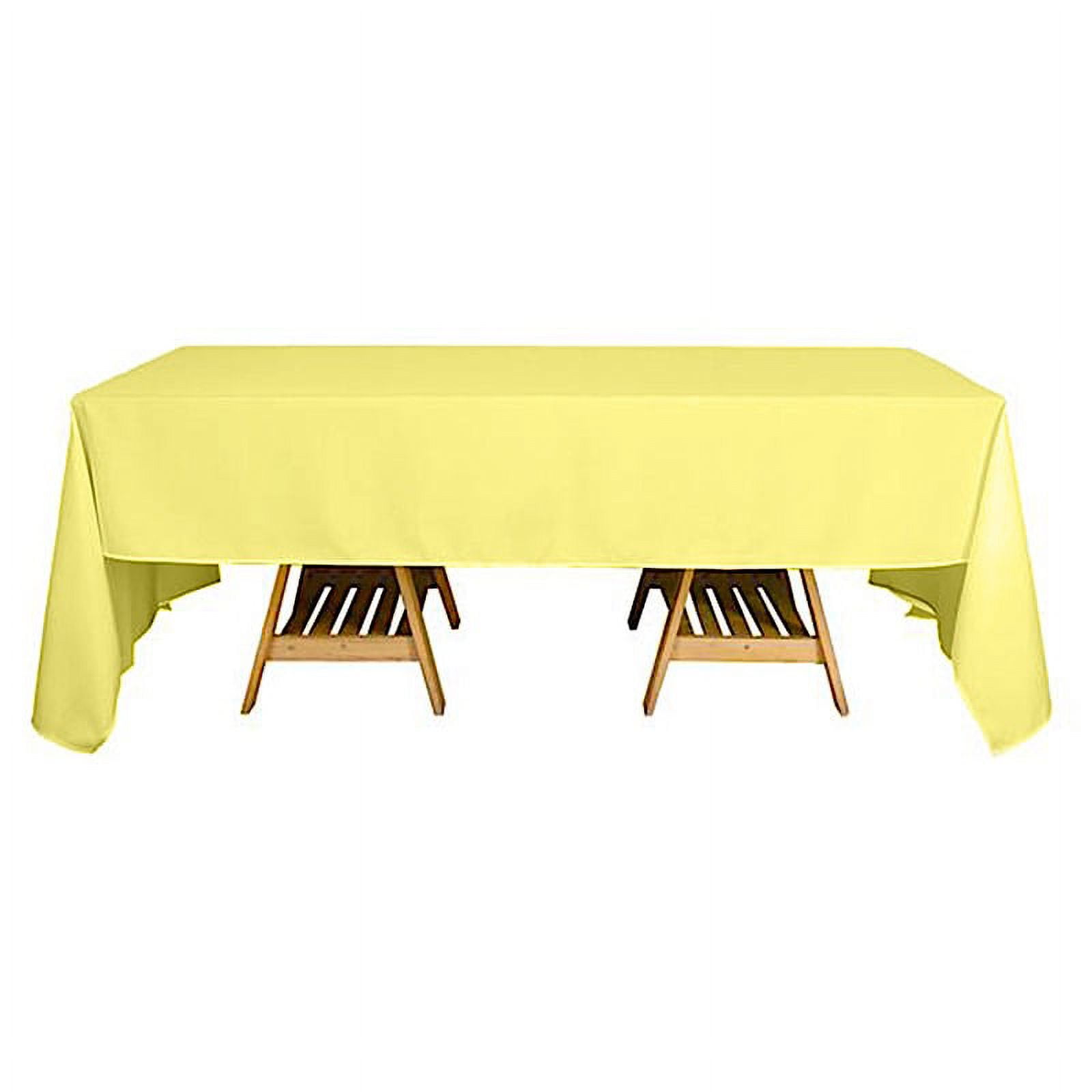 BalsaCircle 60" x 126" Yellow Rectangle Polyester Tablecloth Table ...