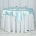 Elegant BalsaCircle 60" x 60" Light Blue Satin Table Overlays for ...
