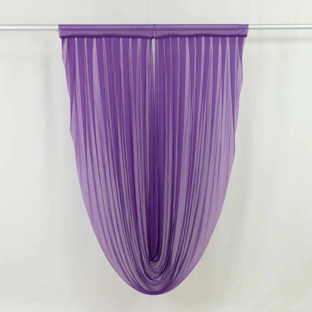 Balsa Circle 6x4 feet Purple Sheer Curtain Backdrop Wedding Drapery ...