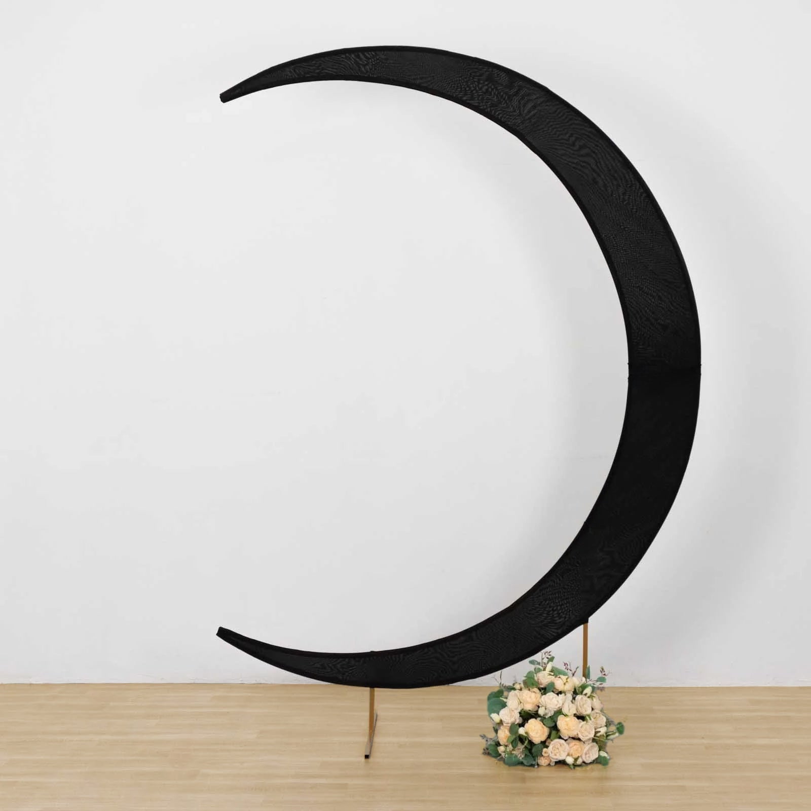 BalsaCircle 7.5 feet Black Half Crescent Moon Backdrop Stand Cover ...