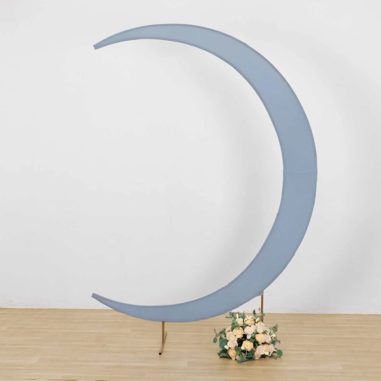 BalsaCircle 7.5 feet Dusty Blue Half Crescent Moon Backdrop Stand Cover ...