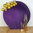 BalsaCircle 7.5 feet Purple Metallic Glittered Spandex Round Backdrop ...