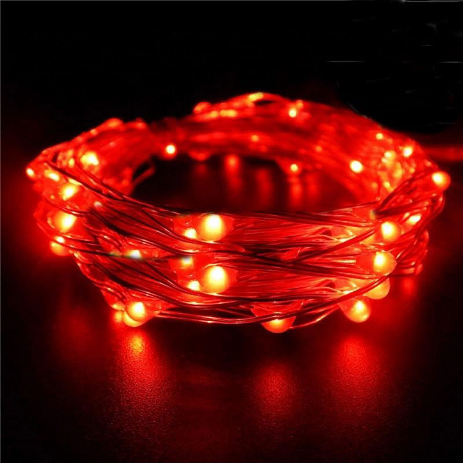 BalsaCircle 7.5 feet Red 20 LED Fairy Lights Garland Wedding Party ...