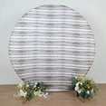 Balsa Circle 7.5 feet Rustic White Fitted Spandex Round Backdrop Stand ...
