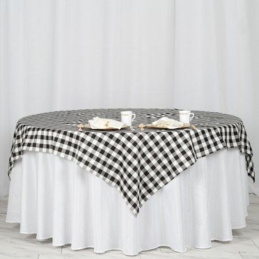 BalsaCircle 54" x 54" Square Gingham Checkered Polyester Tablecloth ...