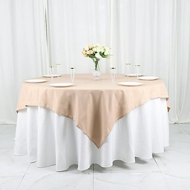 BalsaCircle 90" x 90" Square Polyester Tablecloth Orange - Walmart.com